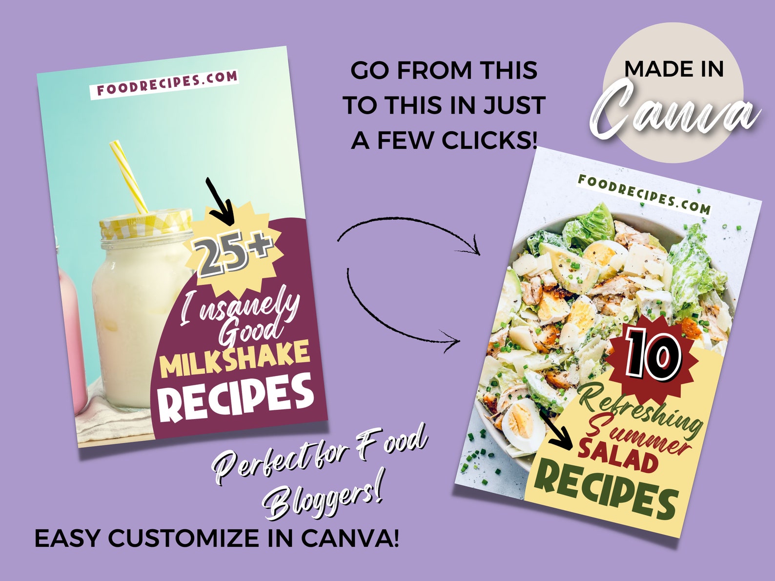 10 Pinterest Templates, Pinterest Pins, Template Canva, Bold Pinterest ...