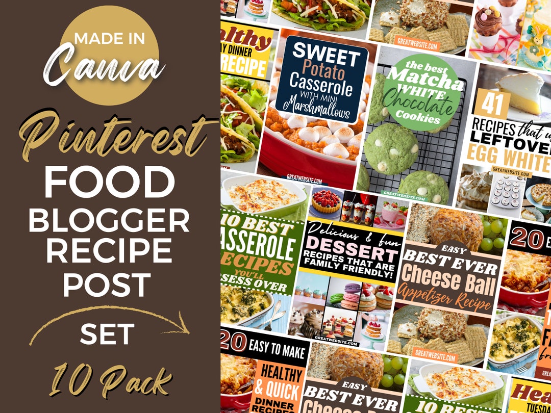 Pinterest Templates, Pinterest Template, Food Template, Food Blogger ...