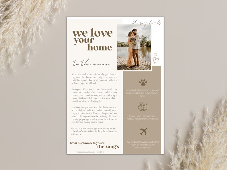 Home Buyer Letter Template, We Love Your Home, Letter to Seller, Letter ...