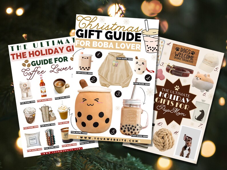 Christmas Pinterest Templates, Gift Guide Template, Pinterest Pins ...