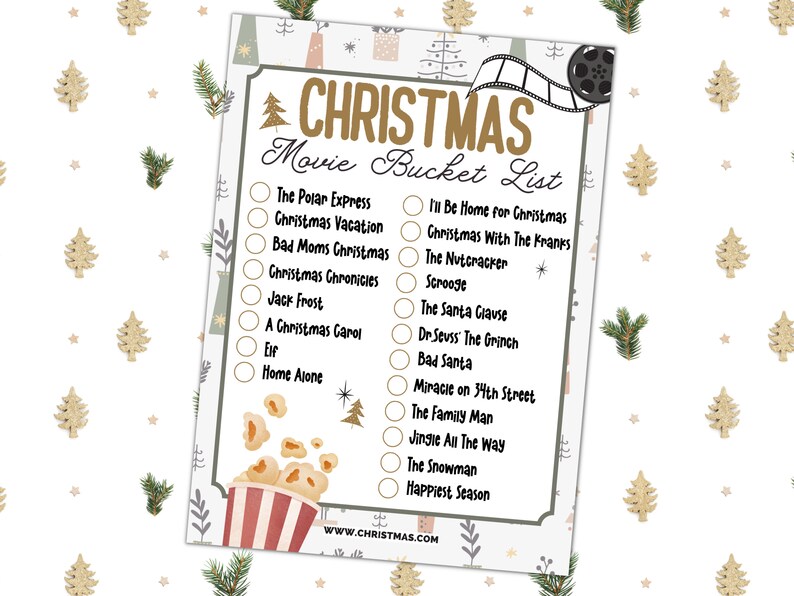 Christmas Movie List, Winter Bucket List, Christmas Movies Bucket List ...