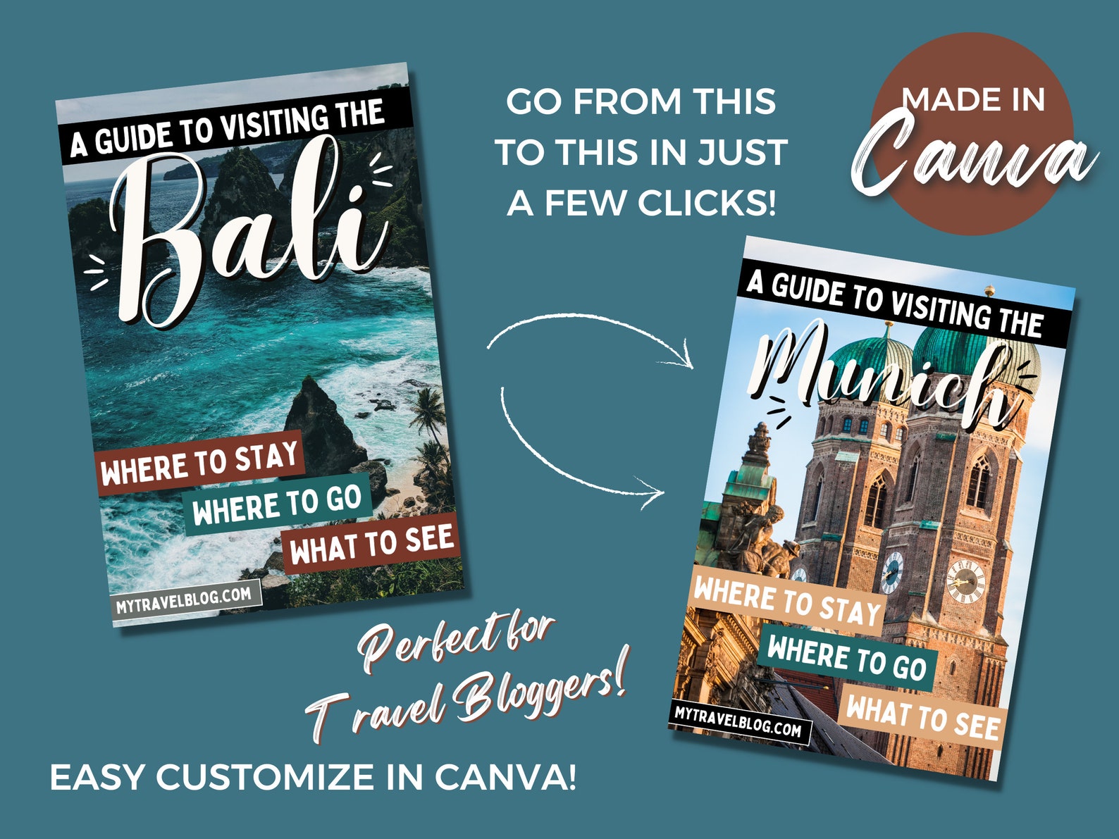 10 Travel Templates, Pinterest Templates, Pinterest Pin Templates ...