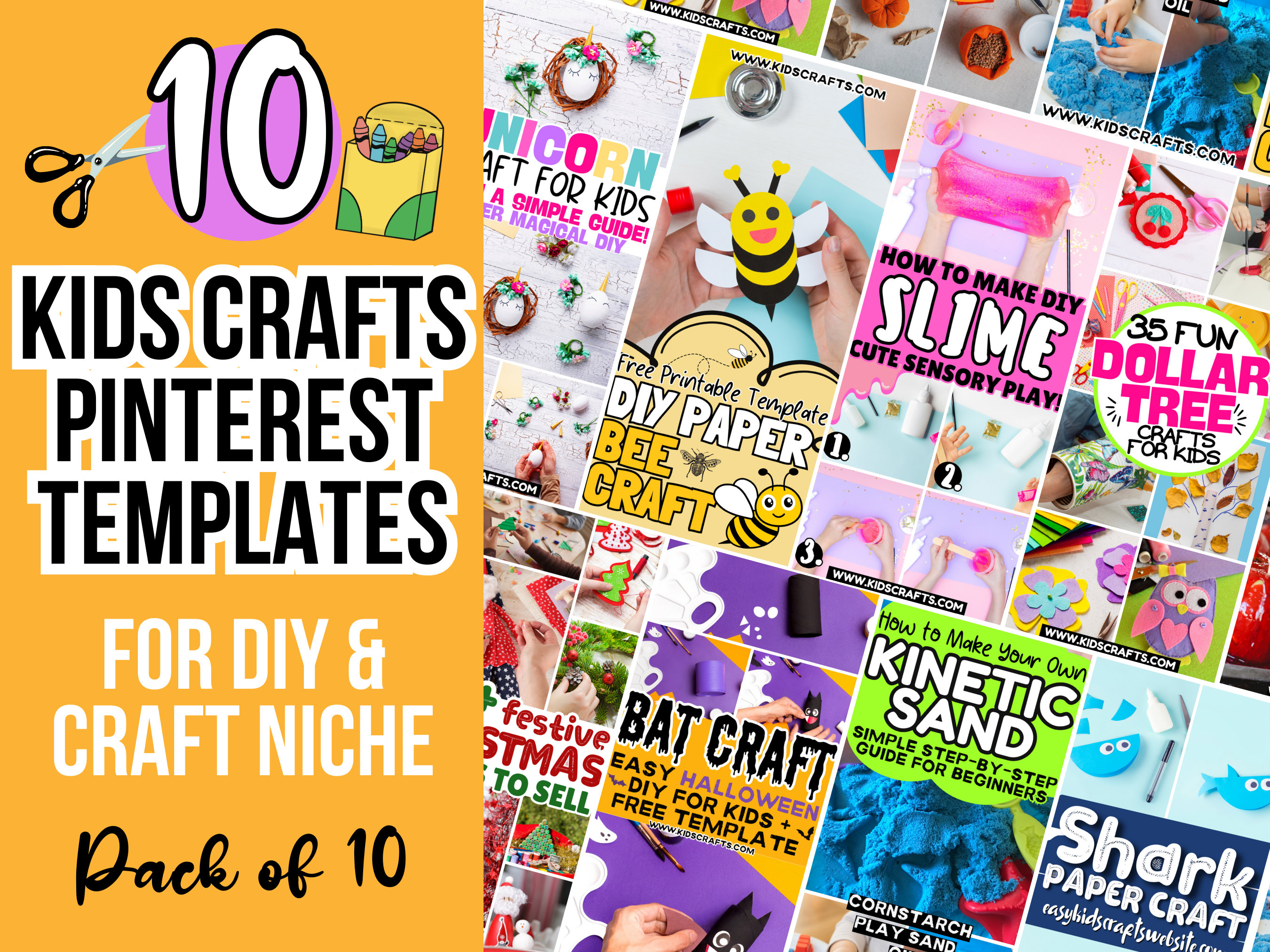 10 Pinterest Templates, Kids Crafts Pinterest Templates, DIY Crafts ...