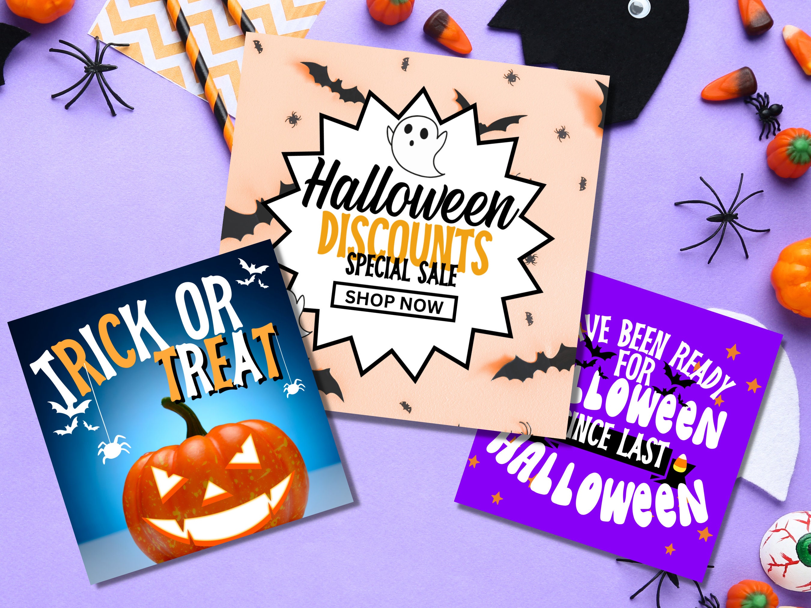 Halloween Instagram Post Templates: Spooky Social Media (canva) - Etsy