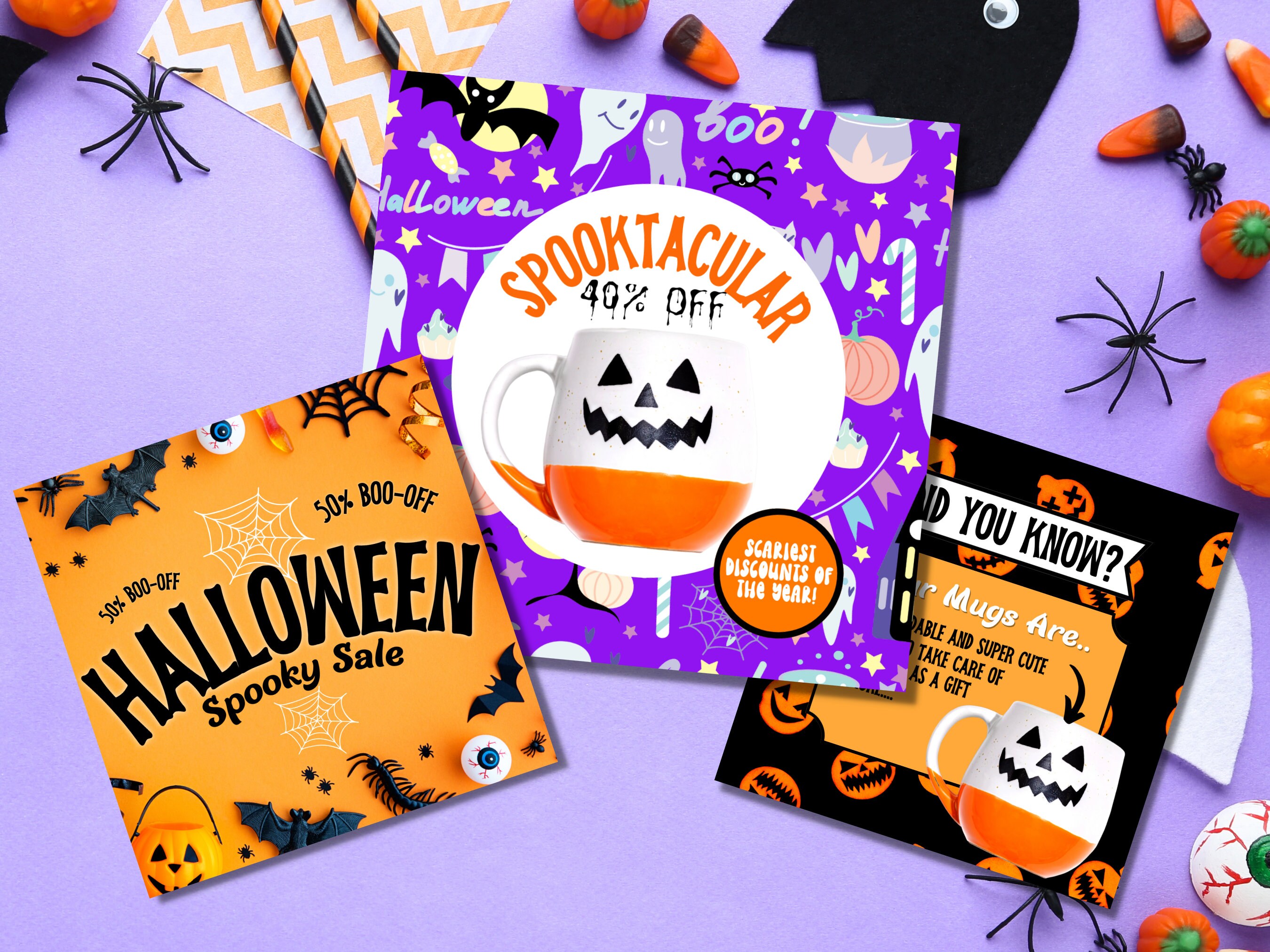 Halloween Instagram Post Templates: Spooky Social Media (canva) - Etsy