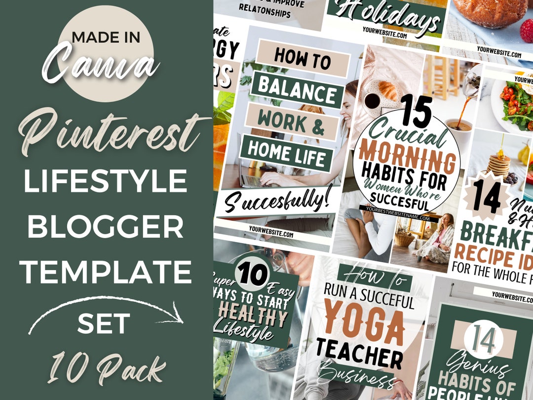 10 Pinterest Templates, Pinterest Pin, Pinterest Pin Templates ...