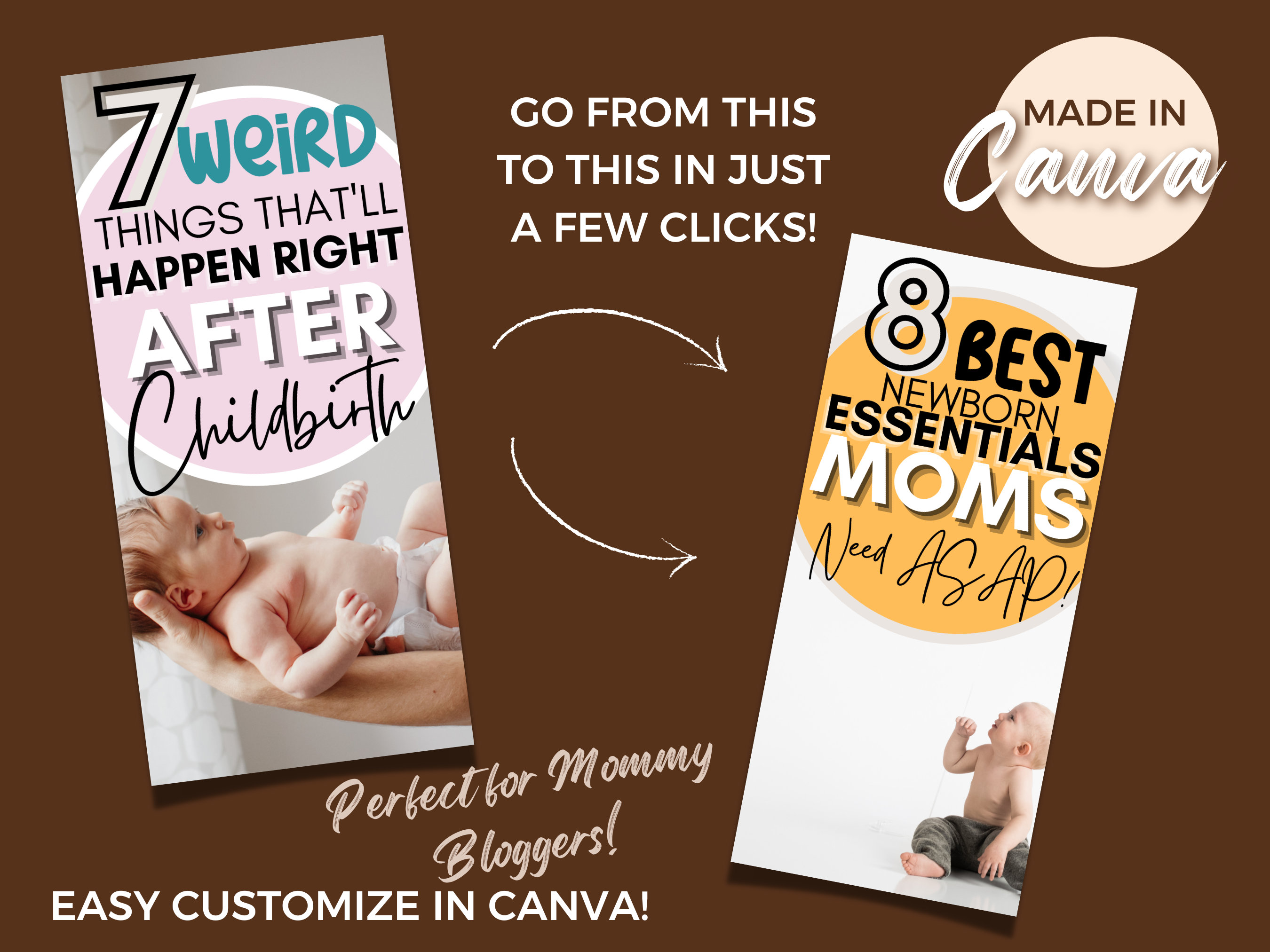 Mom Pinterest, Canva Pinterest Templates, Pinterest Pins, Mom Template ...