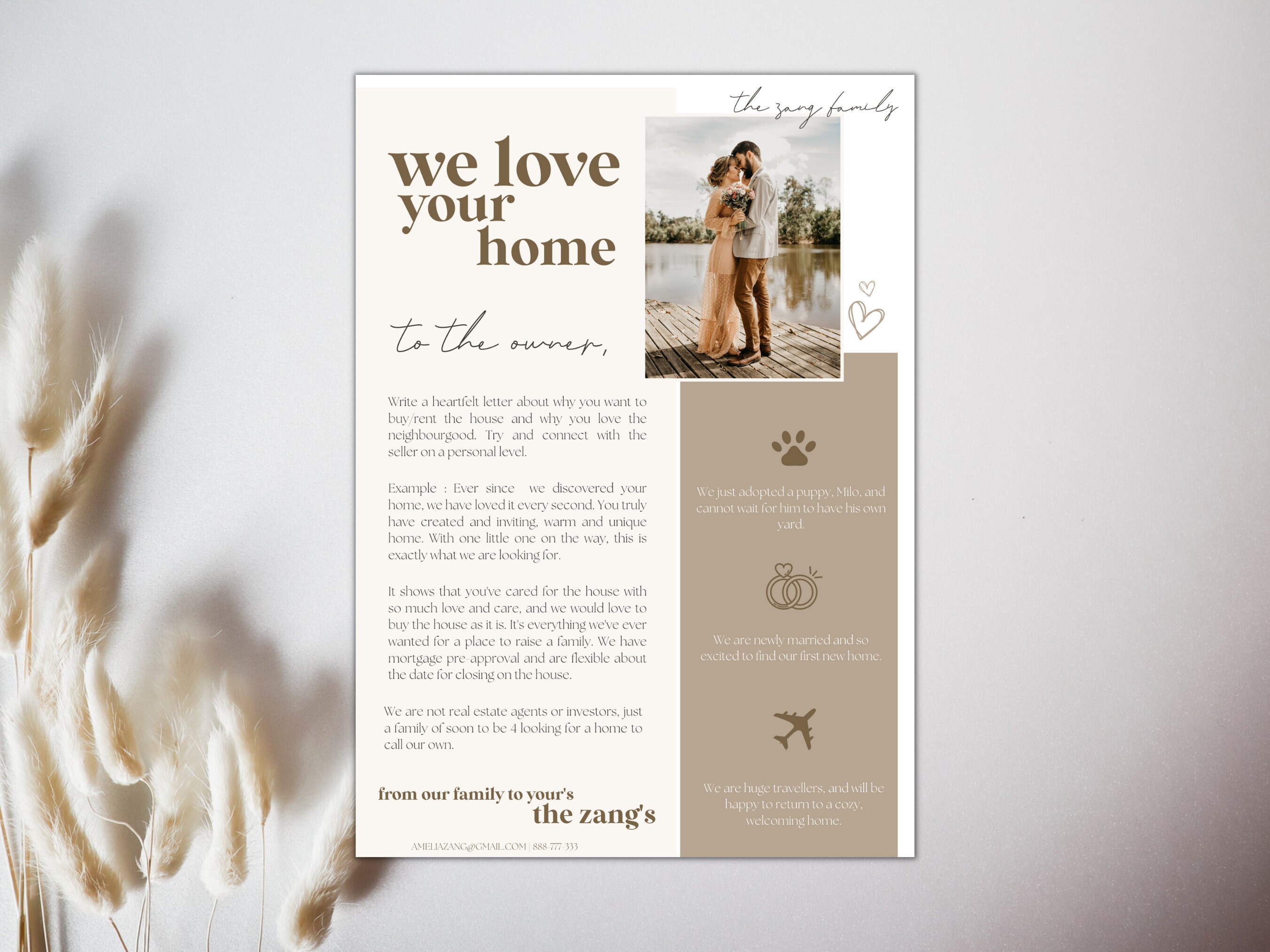 Home Buyer Letter Template, We Love Your Home, Letter to Seller, Letter ...