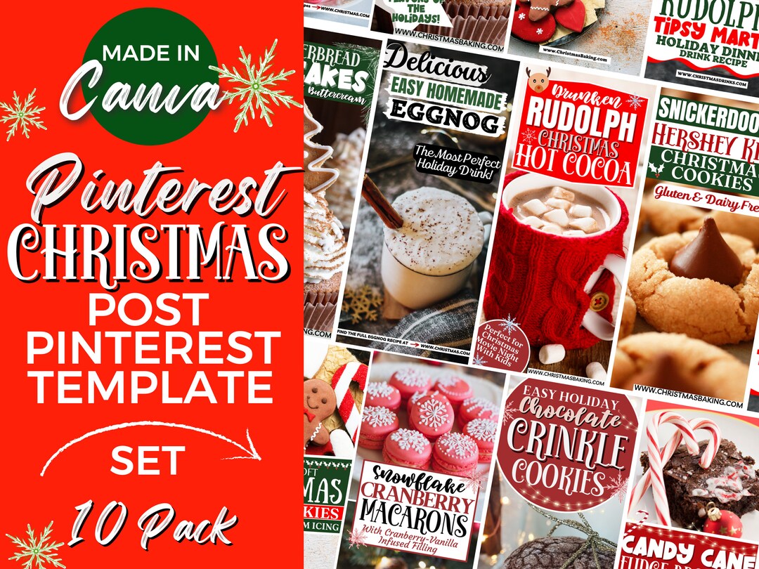 10 Pinterest Templates, Christmas Templates, Christmas Templates Canva ...