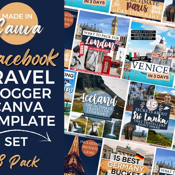 Travel Canva Template - Etsy