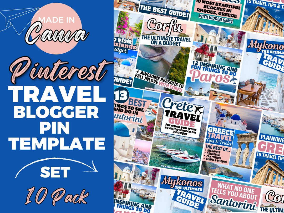 Travel Templates, Pinterest Templates, Pinterest Pin Templates ...