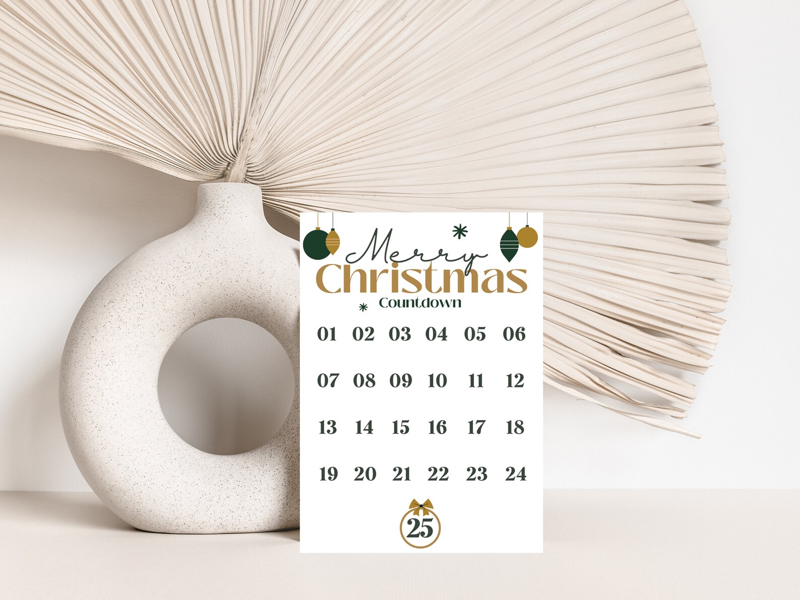 Festive Christmas Countdown Printable (PDF) - Etsy