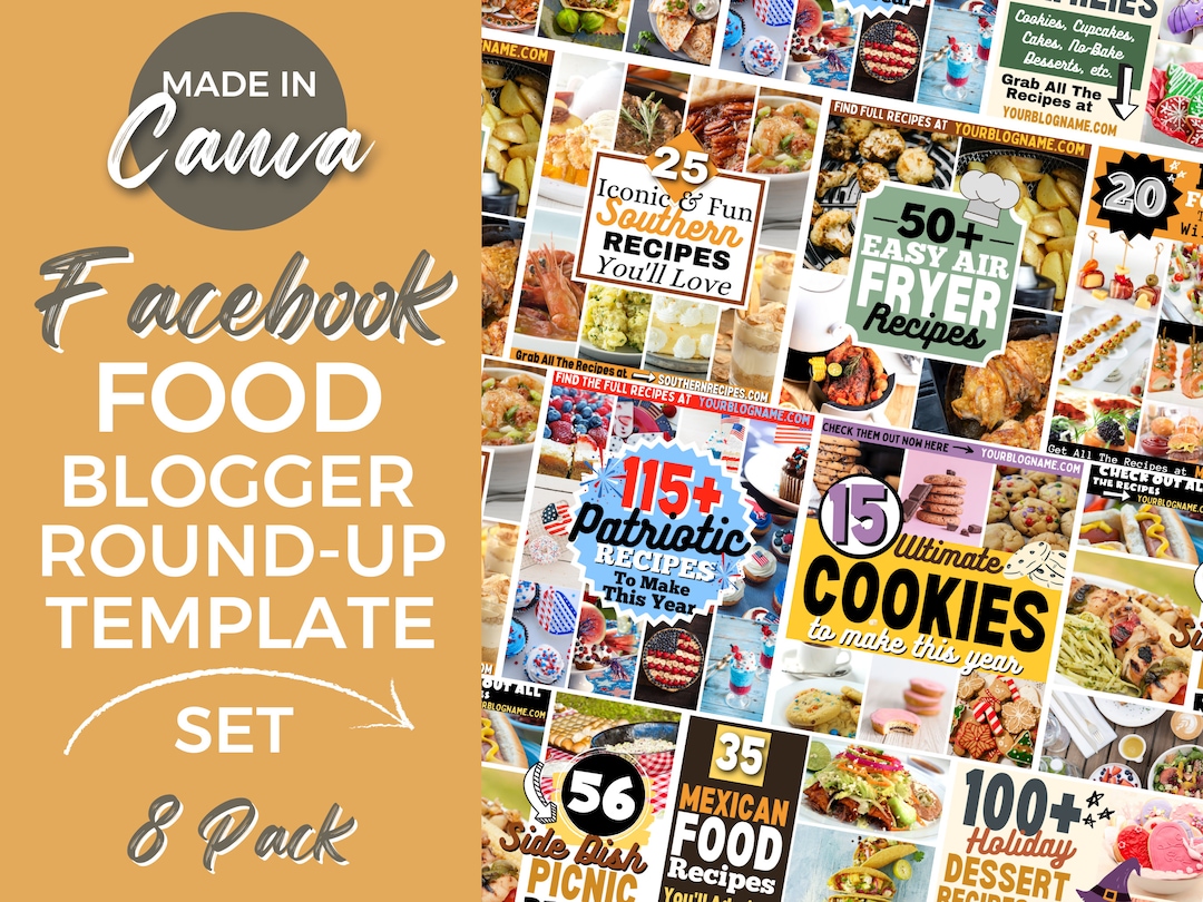 Facebook Post Template, Food Blogger Canva Template, Facebook Post ...