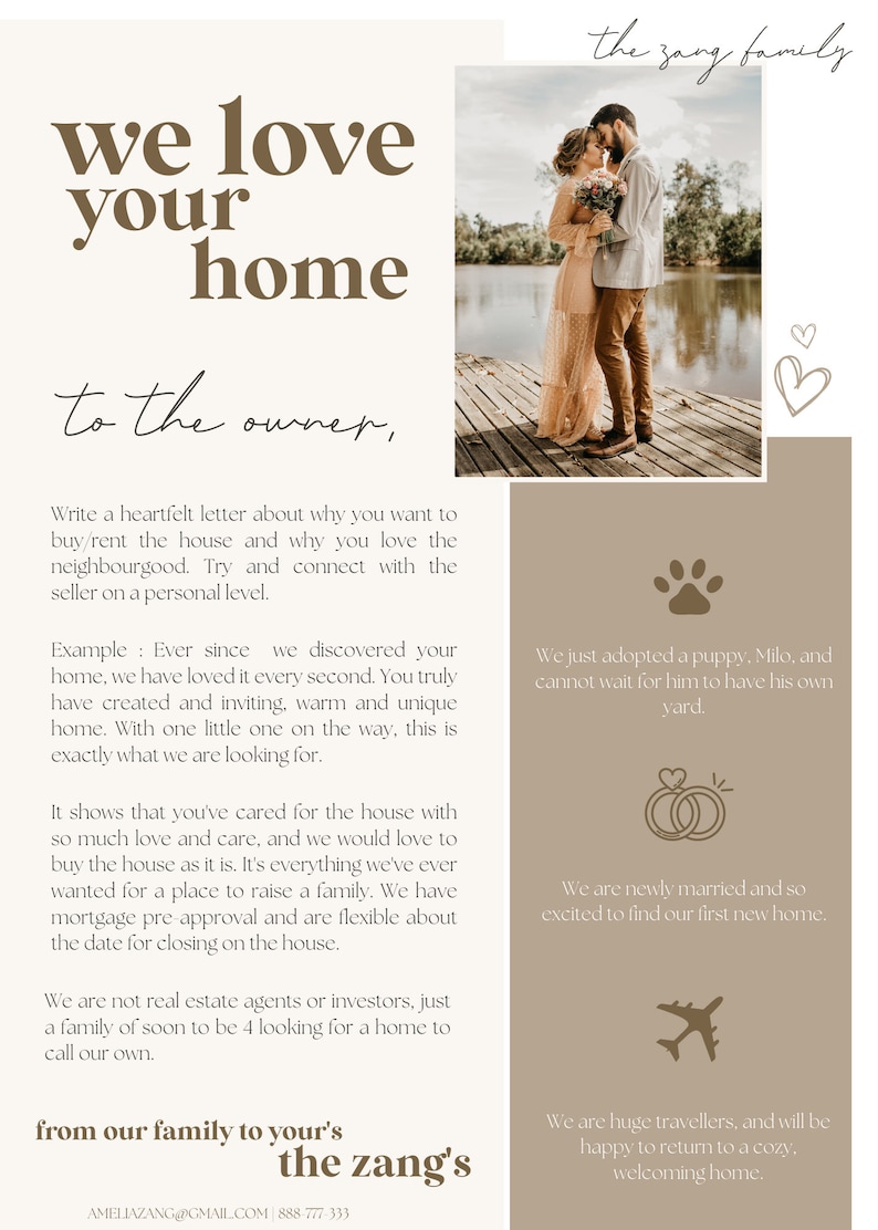 Home Buyer Letter Template, We Love Your Home, Letter to Seller, Letter ...