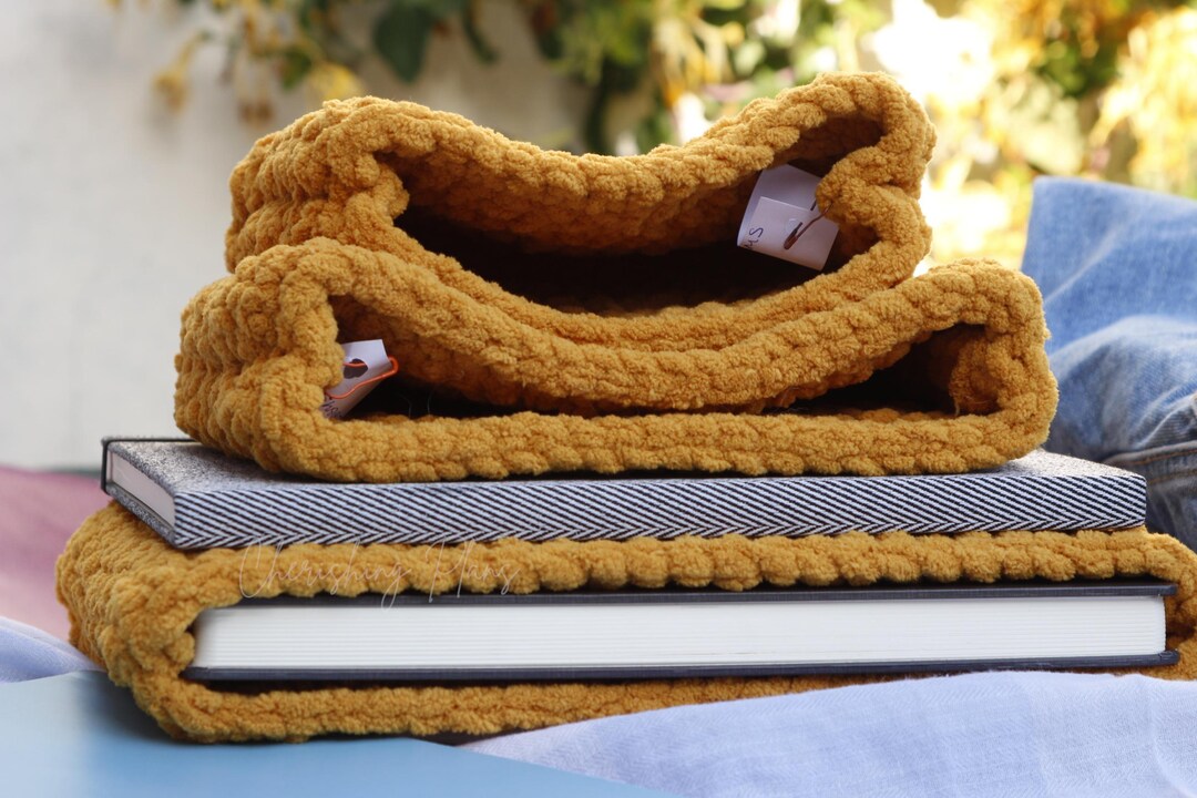 Mustard Yellow A5 Crocheted Planner Pouch - Etsy