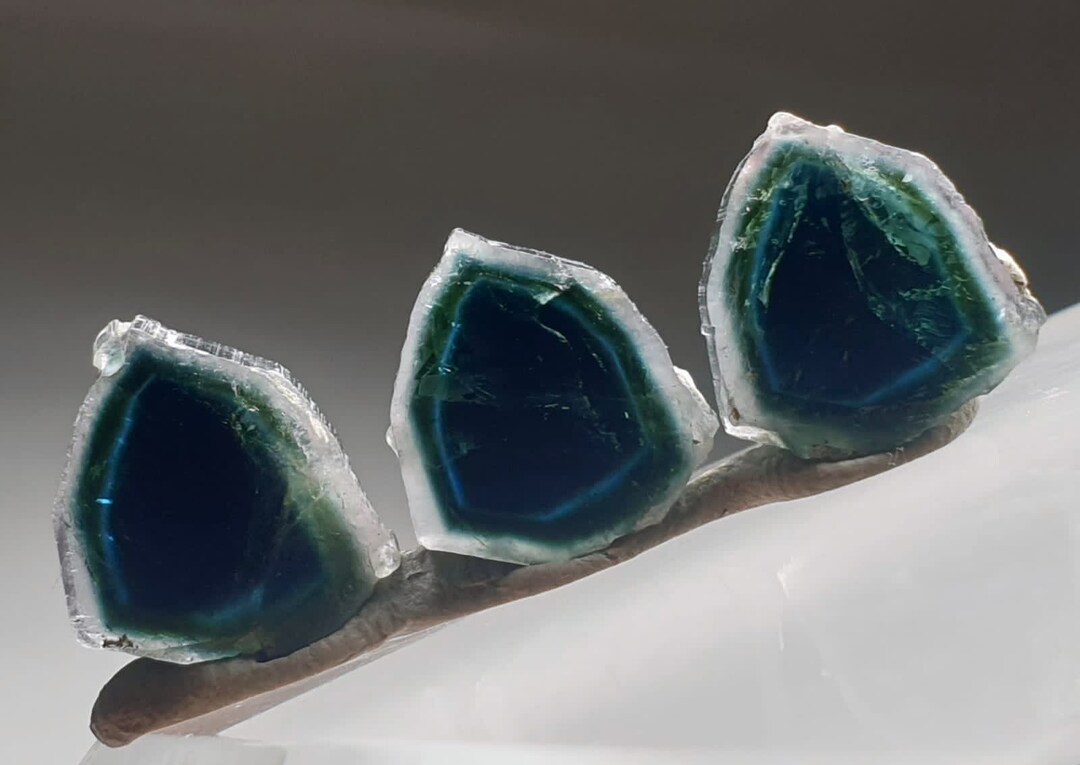 Tourmaline Tri Color 3 Slices - Etsy