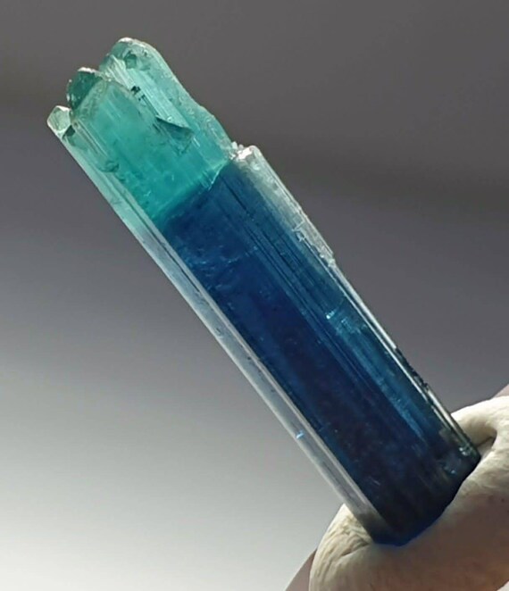 Gemstones Materials Tourmaline crystal bi color Indicolite Jewelry ...