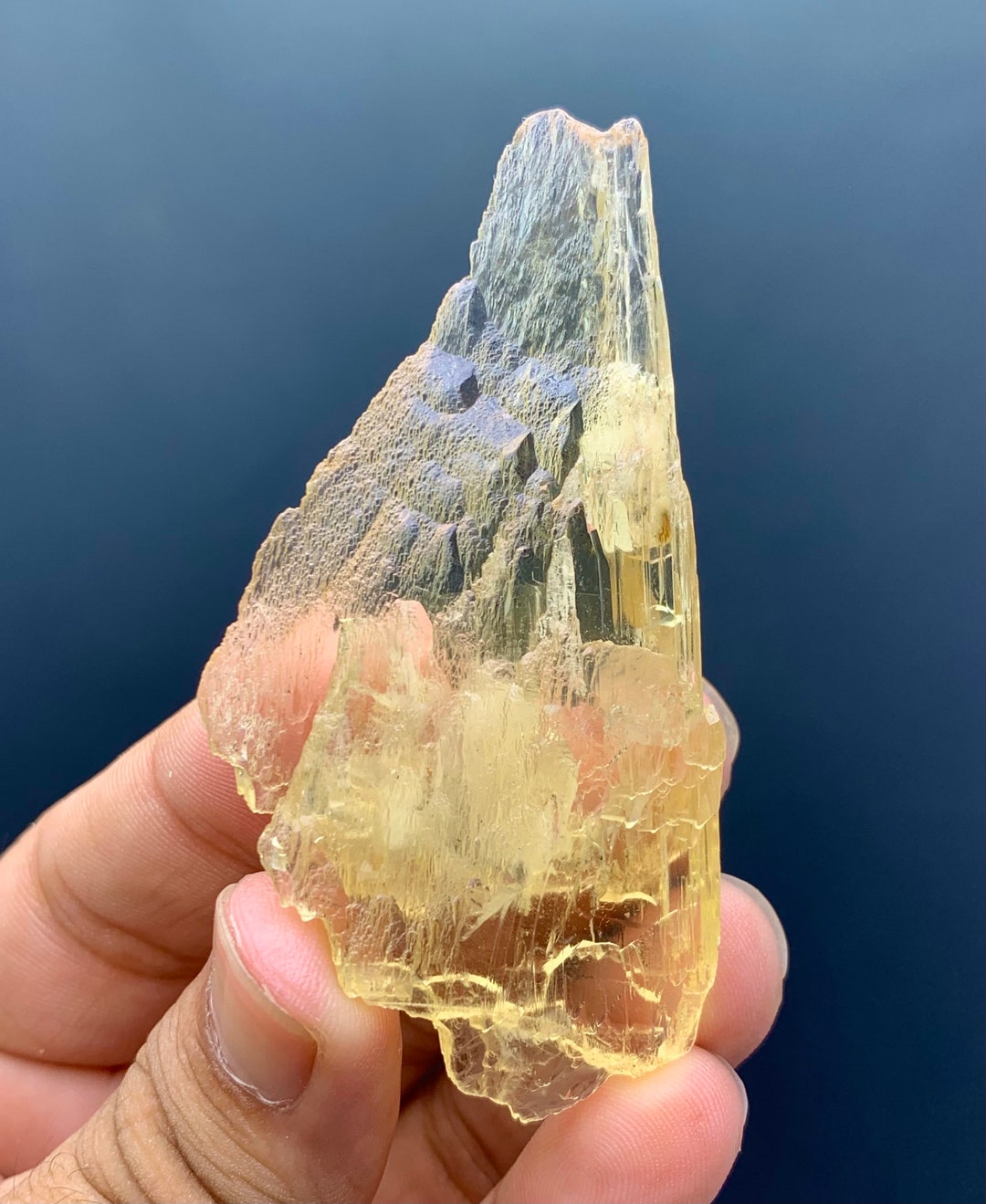 Natural Fluorescent Yellow Triphane Kunzite Crystal From Afghanistan ...