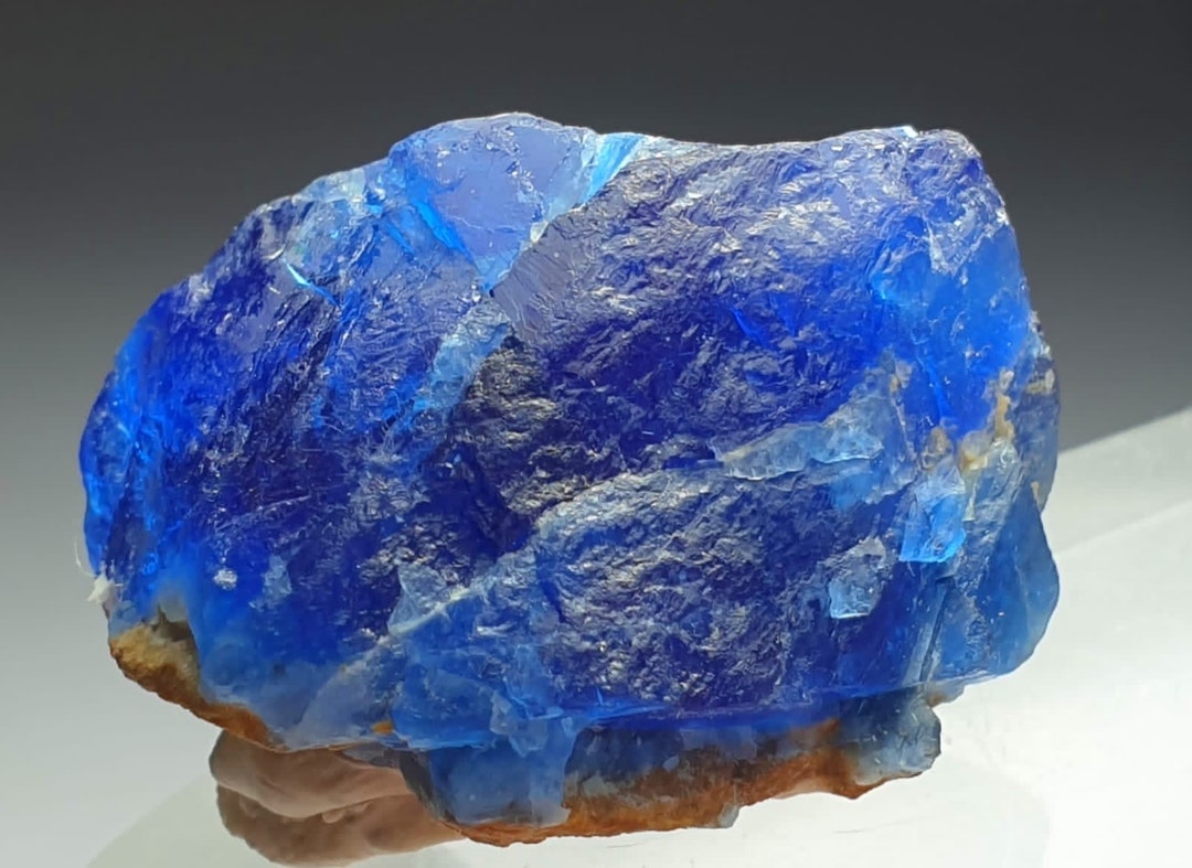 Natural Flourite Crystal Ink Blue Color on Matrix From Skardu Pakistan ...