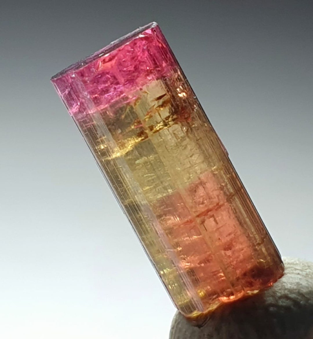 Tourmaline Crystal Tri Color Terminated - Etsy