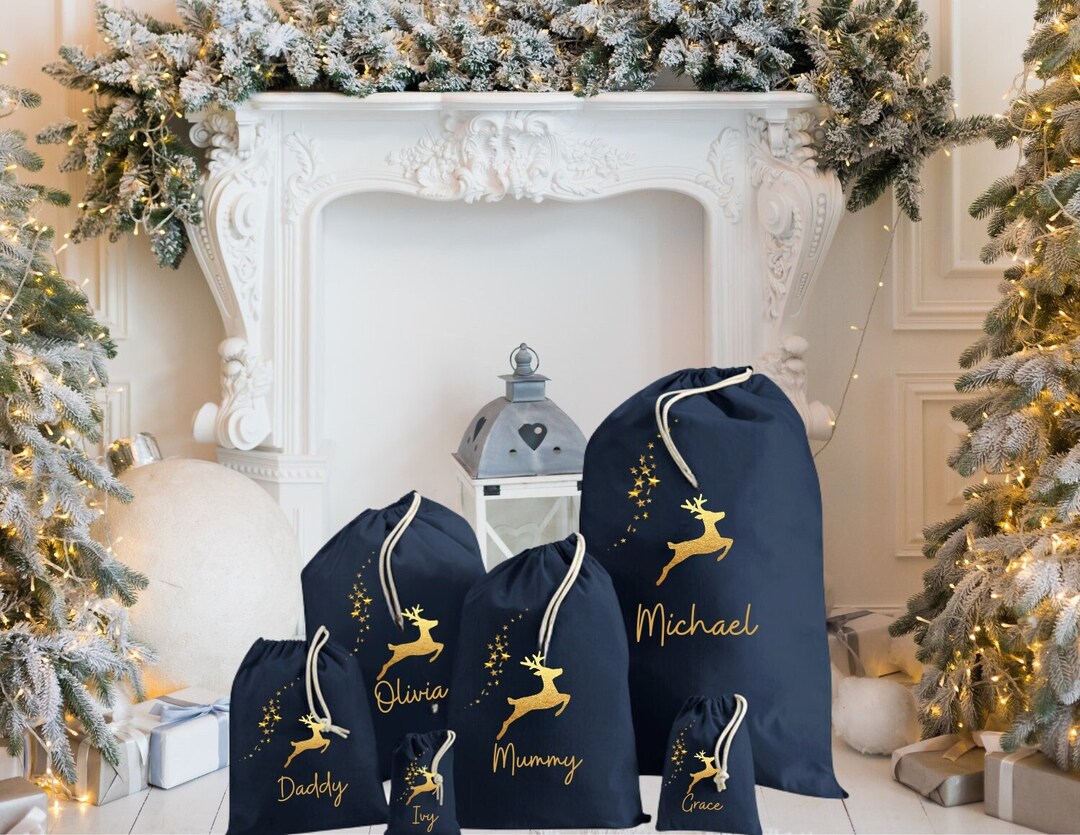 Personalised Christmas Gift Sacks Christmas Sack Stockings - Etsy UK