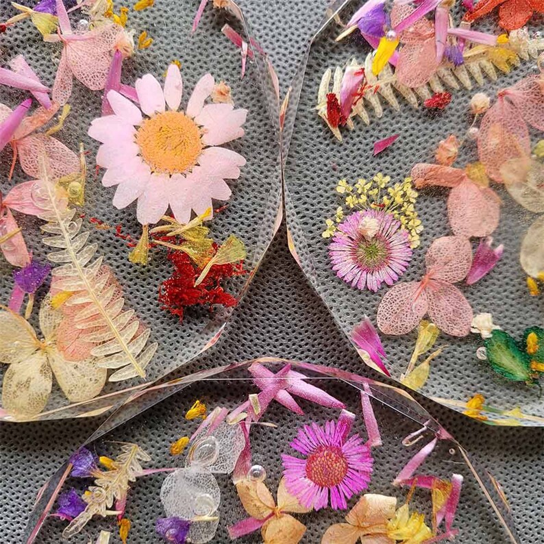 Bella Resin summer Flowers Diamond Coaster Set | Etsy