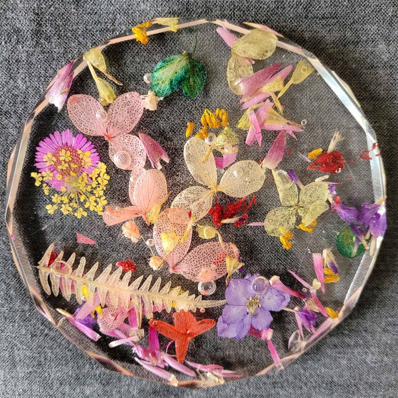 Bella Resin summer Flowers Diamond Coaster Set | Etsy