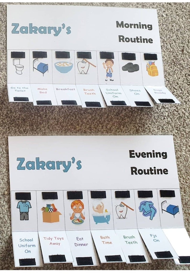 Visual Routine Chart Morning/afternoon/evening SEN/ASD - Etsy UK