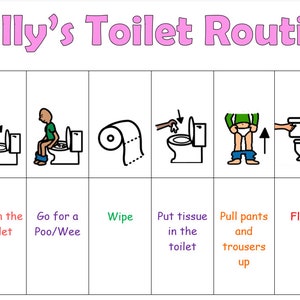 Visual Routine Toilet Routine Chart SEN/ASD Learning Routine - Etsy UK