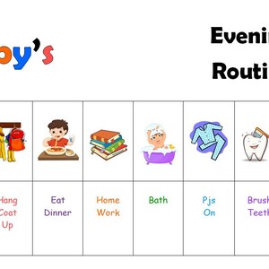 Visual Routine Chart Morning/afternoon/evening SEN/ASD - Etsy UK