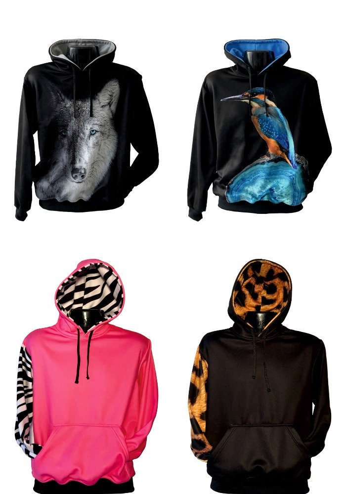 Lobo sudadera con capucha Pureoil - Etsy España