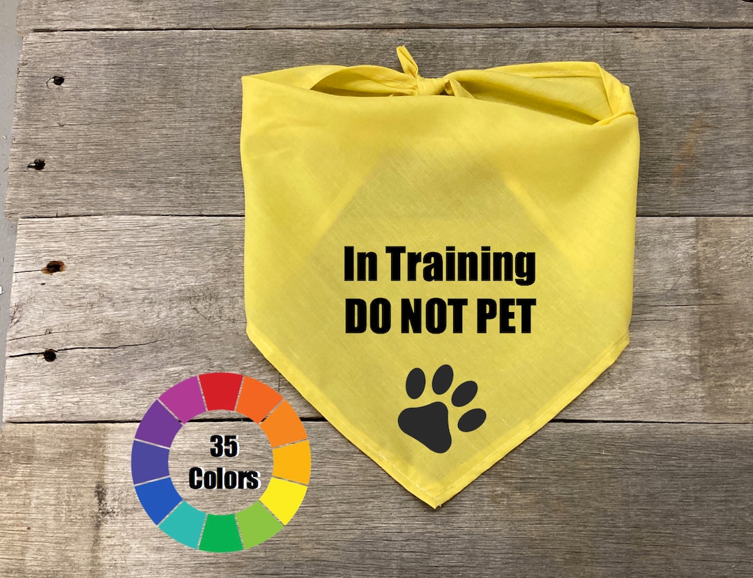 Dog Bandana, in Training Do Not Pet, Dog Training, Tie Bandana, Pets Dog Pup, Custom Dog ...