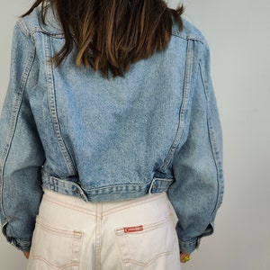 The Checker Flower Embroidery Denim Jacket | Vintage 80s Floral Checker ...