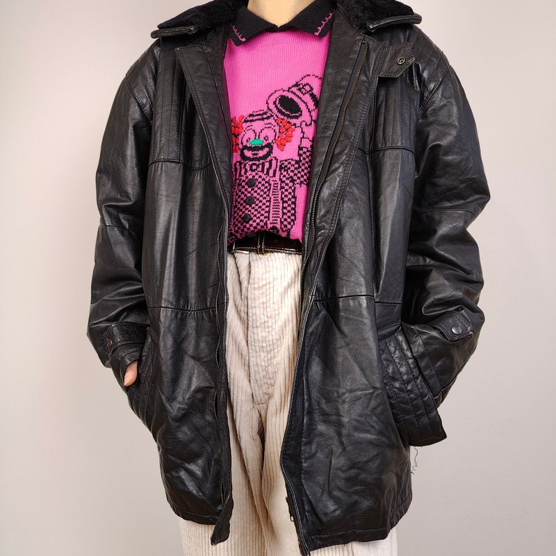 Fluffy Leather Jacket Women - Etsy