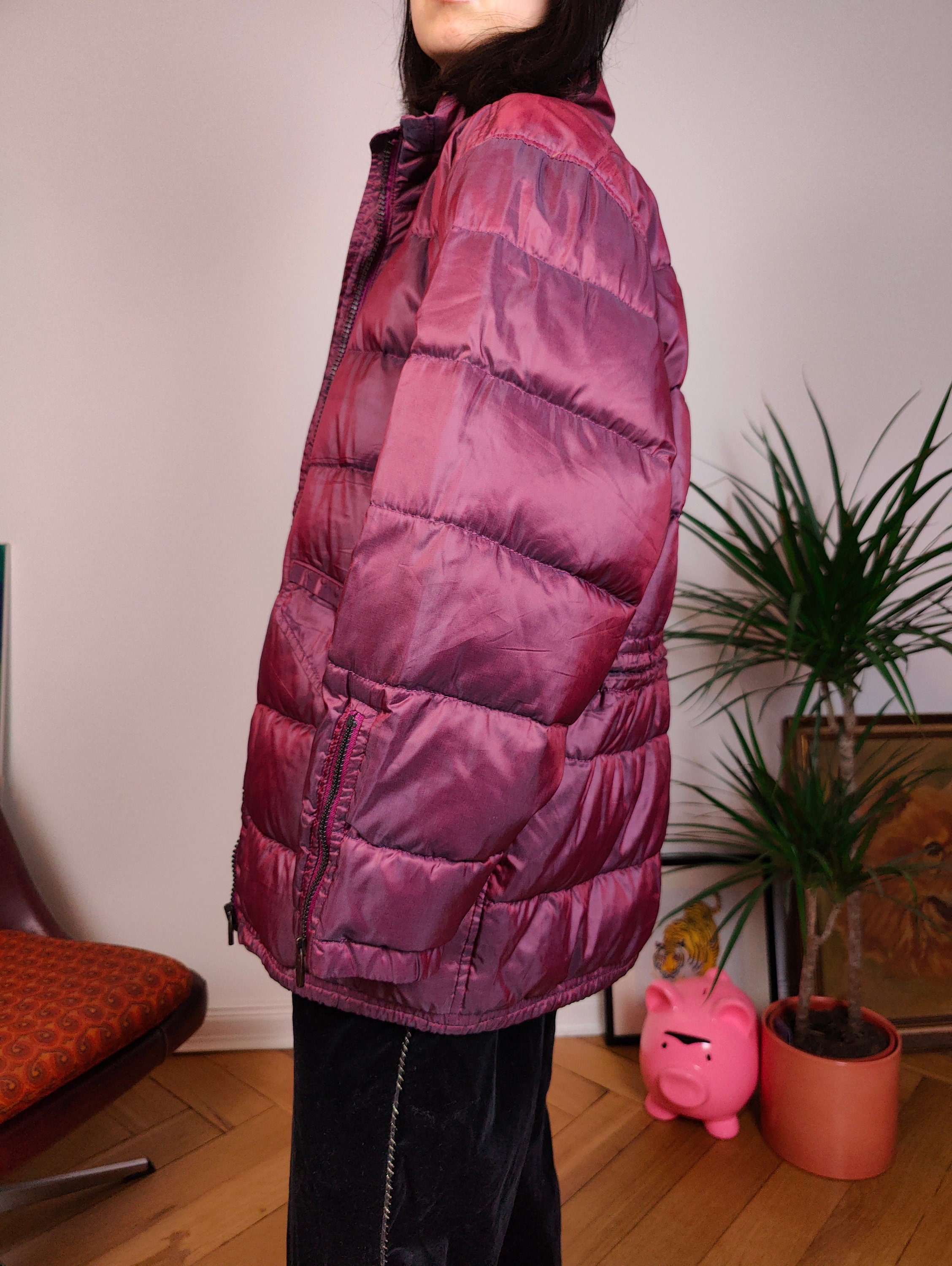 Vintage Belfe Goose Down Purple Puffer Jacket Coat Winter Sport M - Etsy