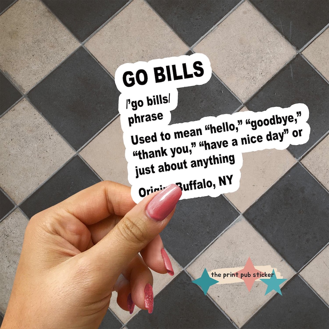 Go Bills Definition Vinyl Sticker | Holographic | Sports | Vintage ...