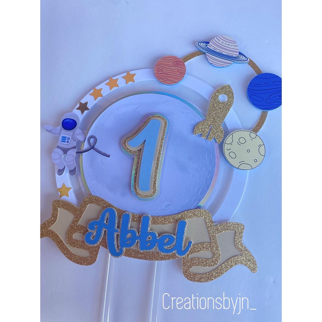 Astronaut Cake Topper-space Cake Topper - Etsy