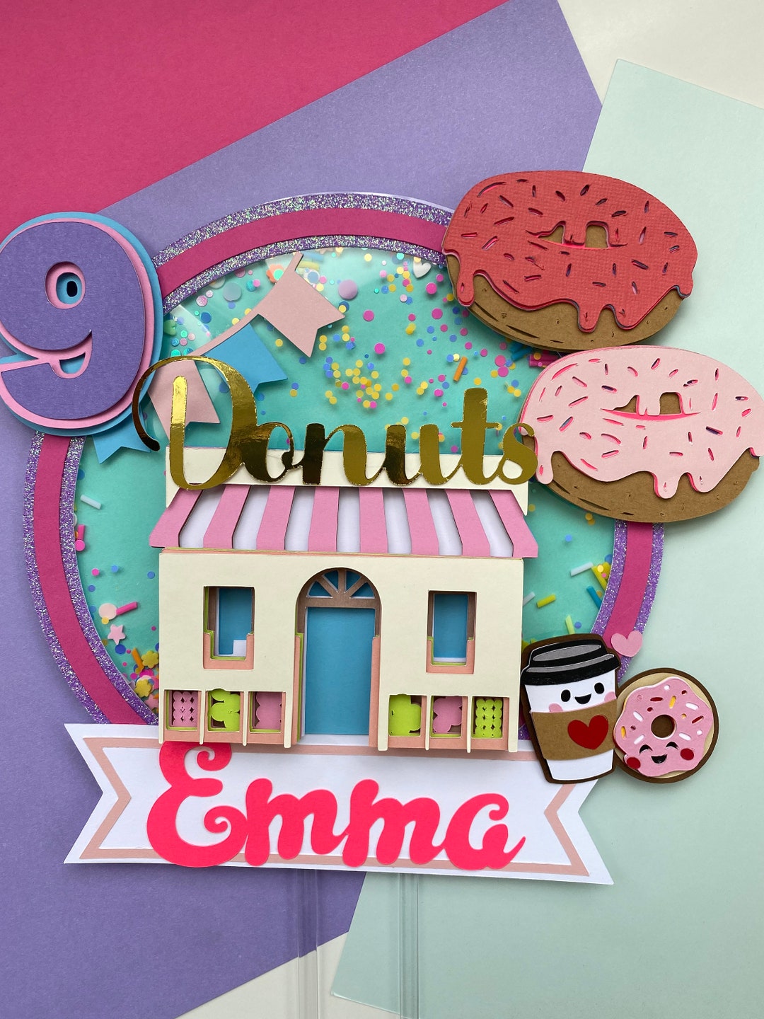 Donut Cake Topper Shaker - Etsy