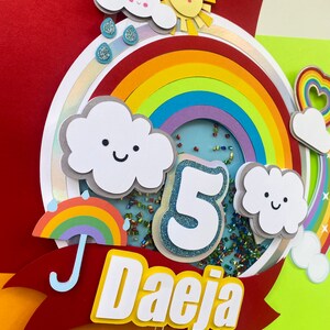 Rainbow Cake Topper Shaker | Arcoiris - Etsy