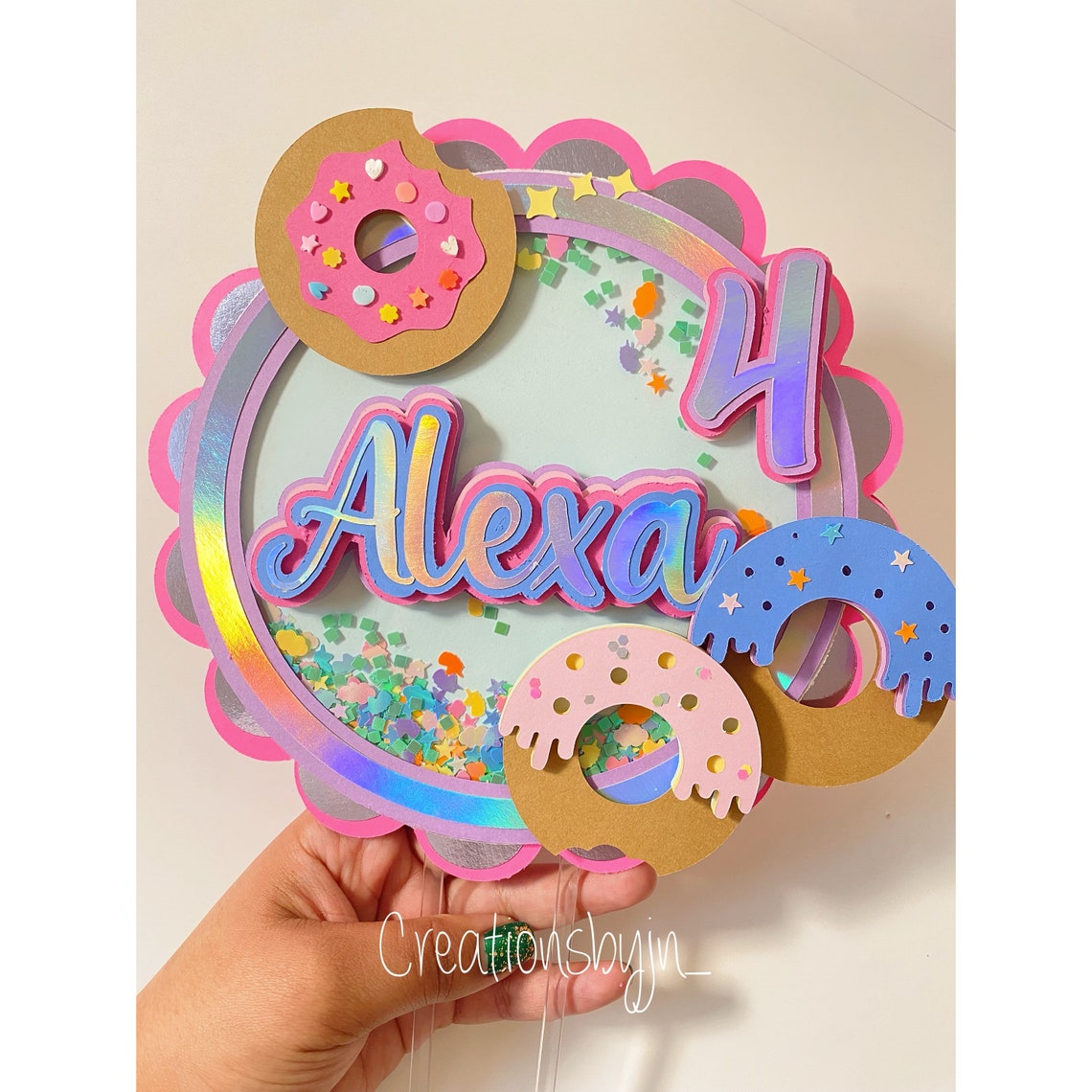 Donut Cake Topper Shaker - Etsy