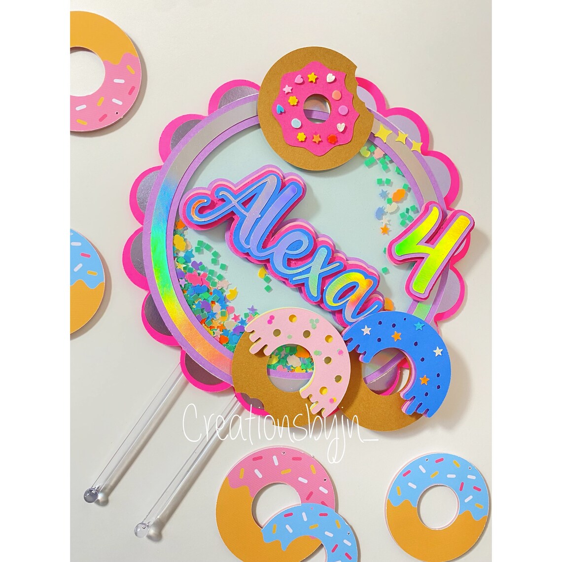 Donut Cake Topper Shaker - Etsy