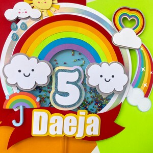 Rainbow Cake Topper Shaker | Arcoiris - Etsy