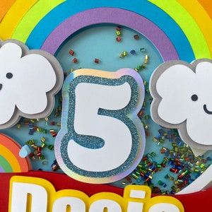 Rainbow Cake Topper Shaker | Arcoiris - Etsy