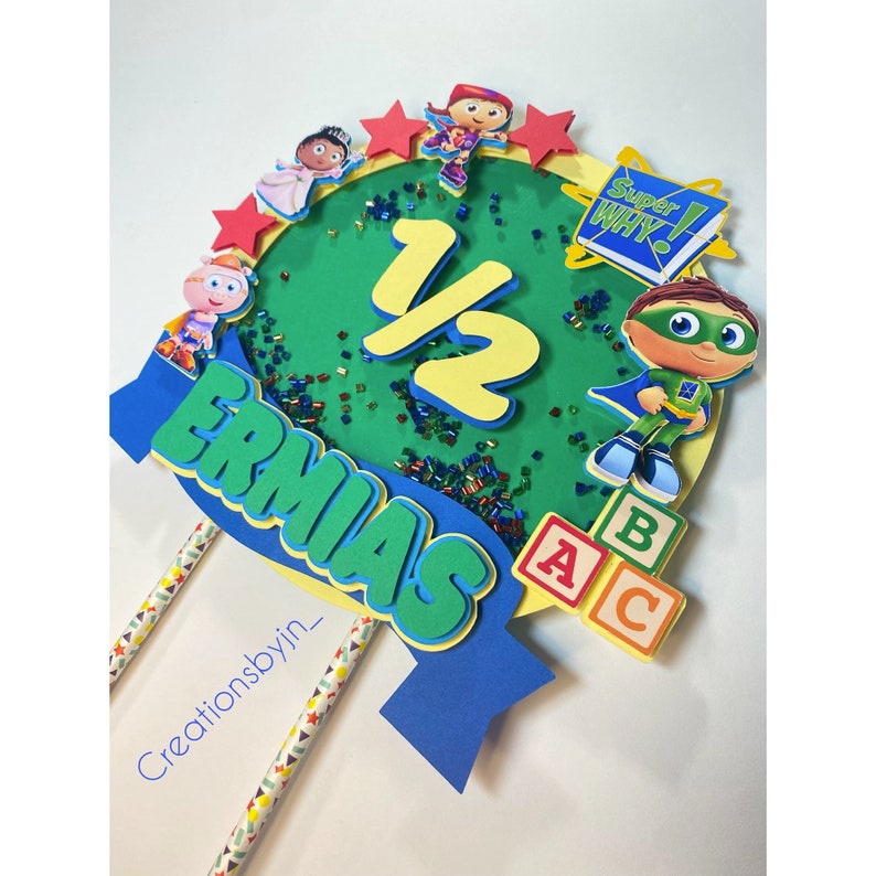 Super Why Cake Topper Shaker - Etsy