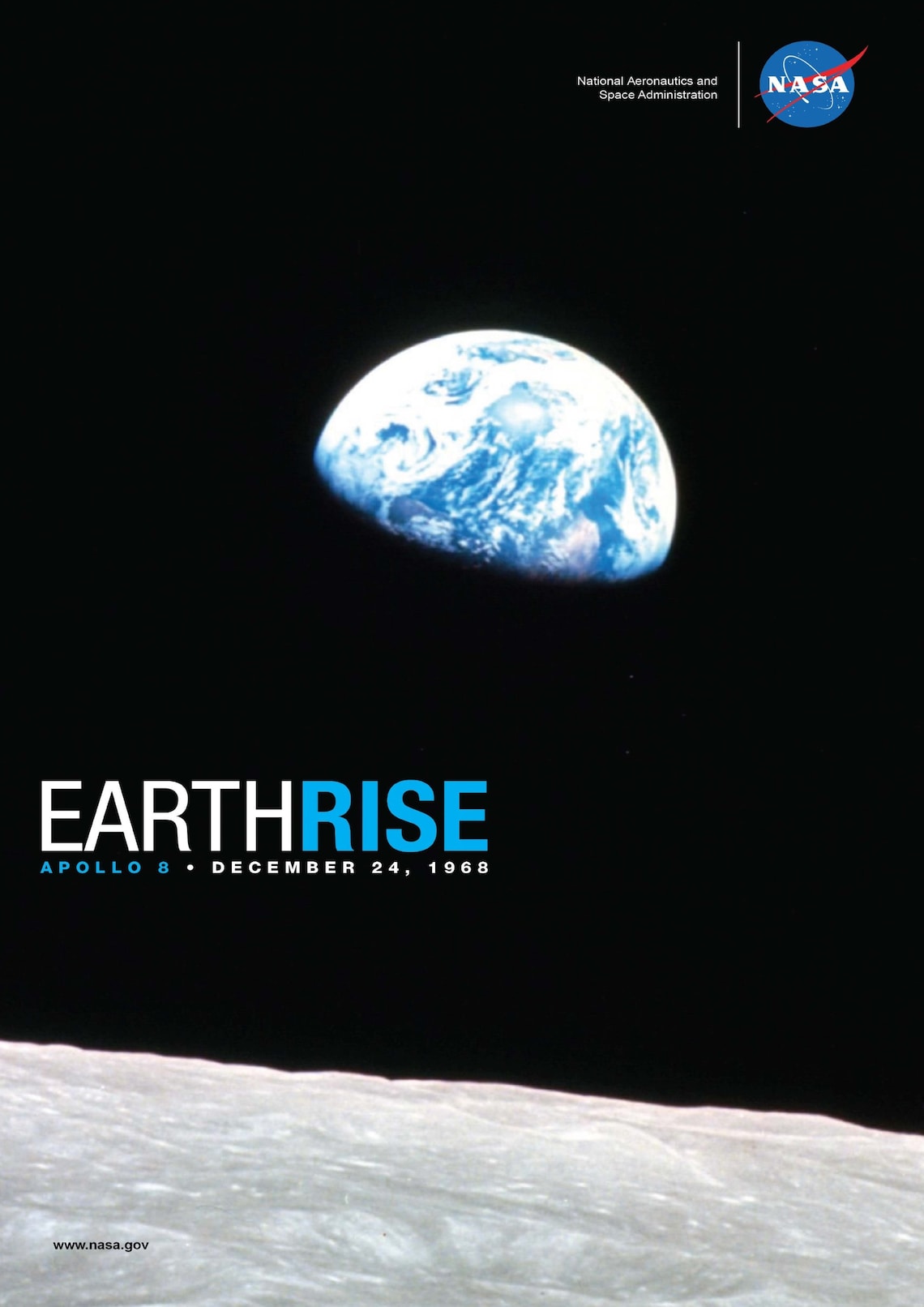 Space Poster Classic Photograph Earthrise Apollo 8 - Etsy