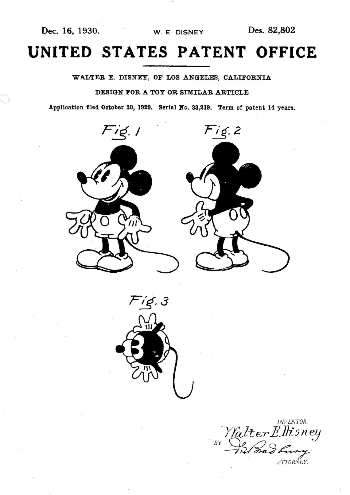 Mickey Mouse / Walt Disney Patent Print Vintage Poster Wall Art A4 ...