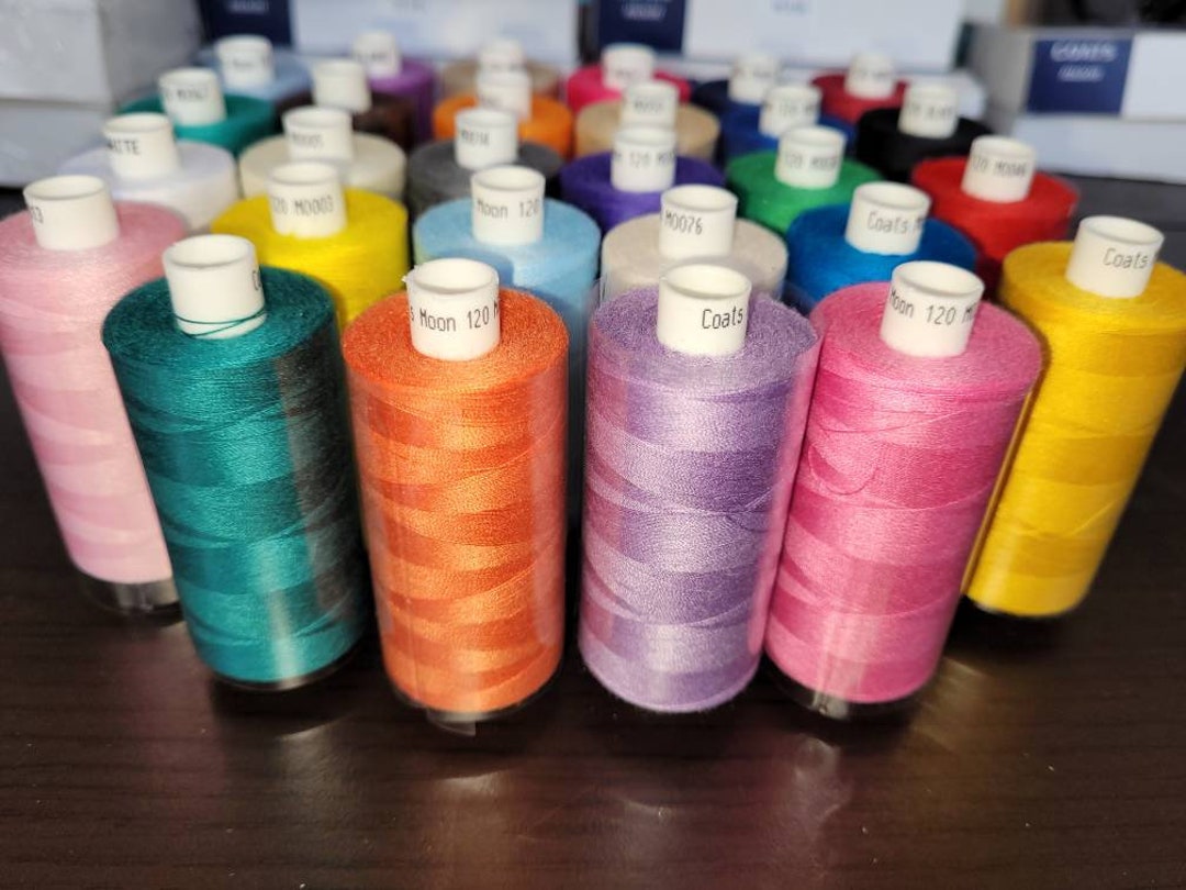 Coats Moon Polyester Thread Spools Sewing Thread for Sewing Machine ...