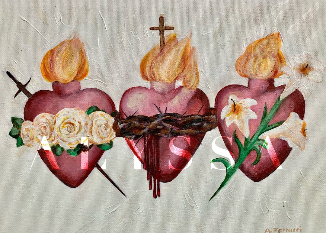 Three Hearts Digital Print (5x7) - Etsy