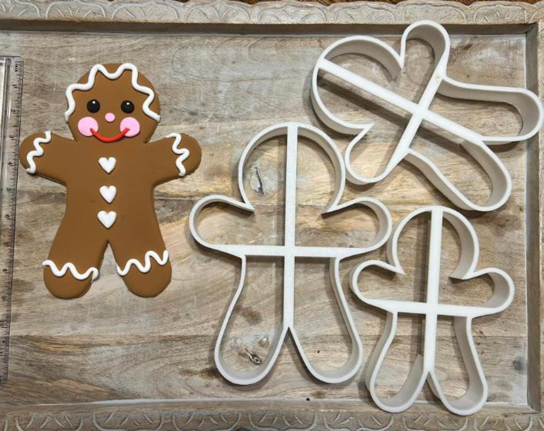 Extra Large | Gingerbread Men | Cookie Cutters | Fondant | Baking ...