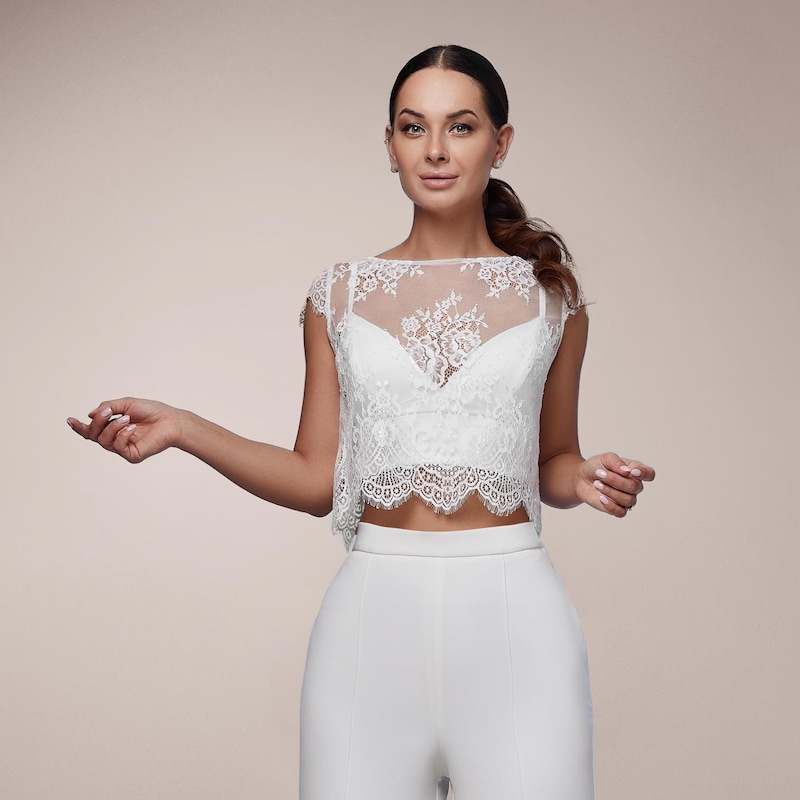 Sheer Overlay Top - Etsy